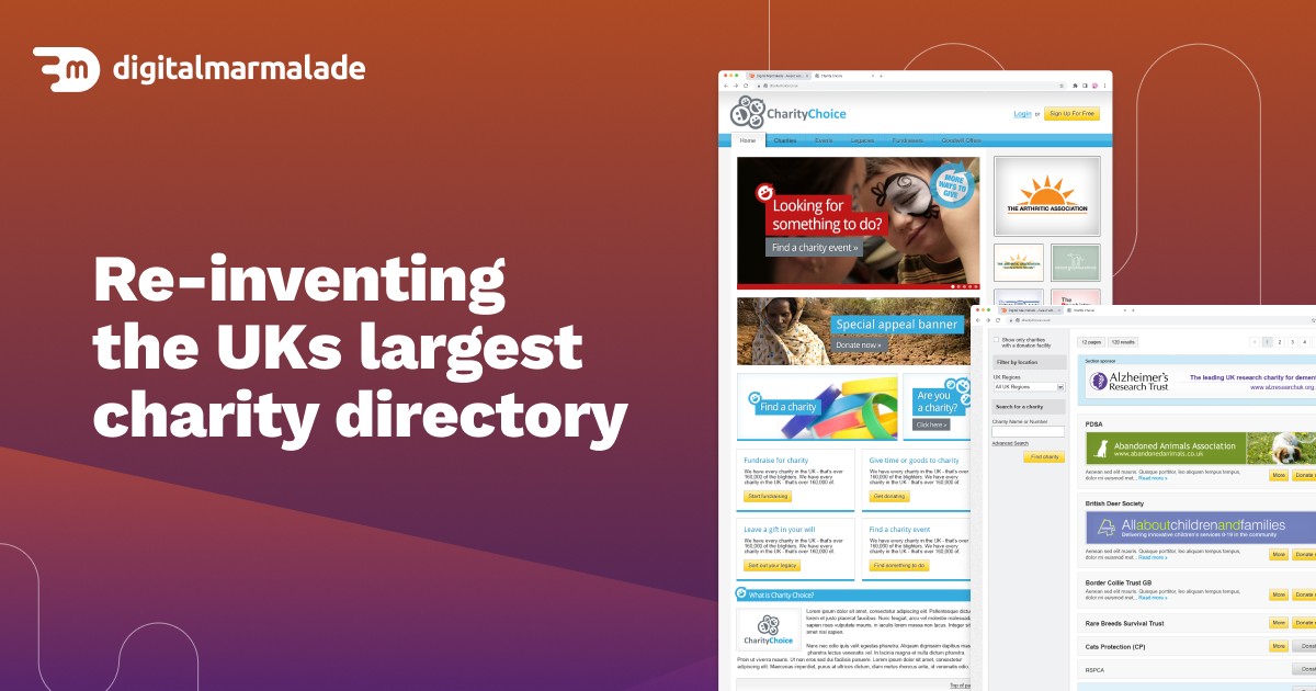 Charity Choice | Web Development | Case Study | Digital Marmalade