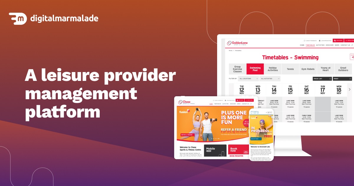 Fusion Lifestyle - Leisure Management Platform - Digital Marmalade - London Design Agency